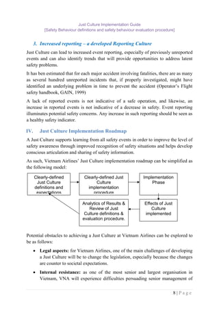 Bộ định nghĩa hành vi Just Culture | PDF