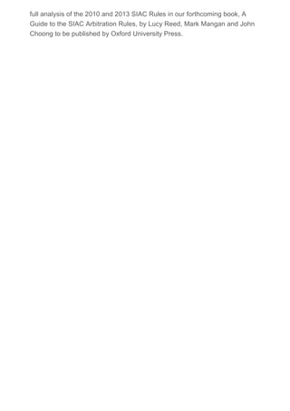 SIAC releases new arbitration rules | PDF