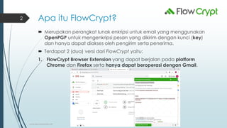 Enkripsi Email Dengan FlowCrypt | PPT
