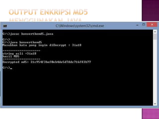 Enkripsi md5 | PPT