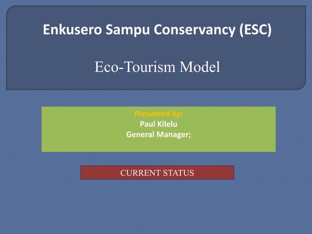 Enkusero sampu conservancy model | PPT
