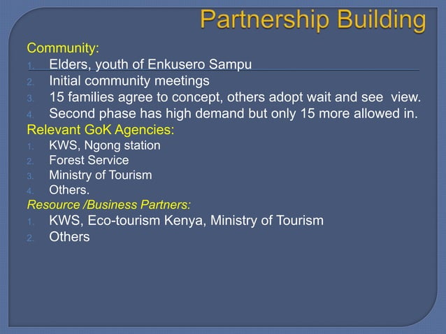 Enkusero sampu conservancy model | PPT | Free Download
