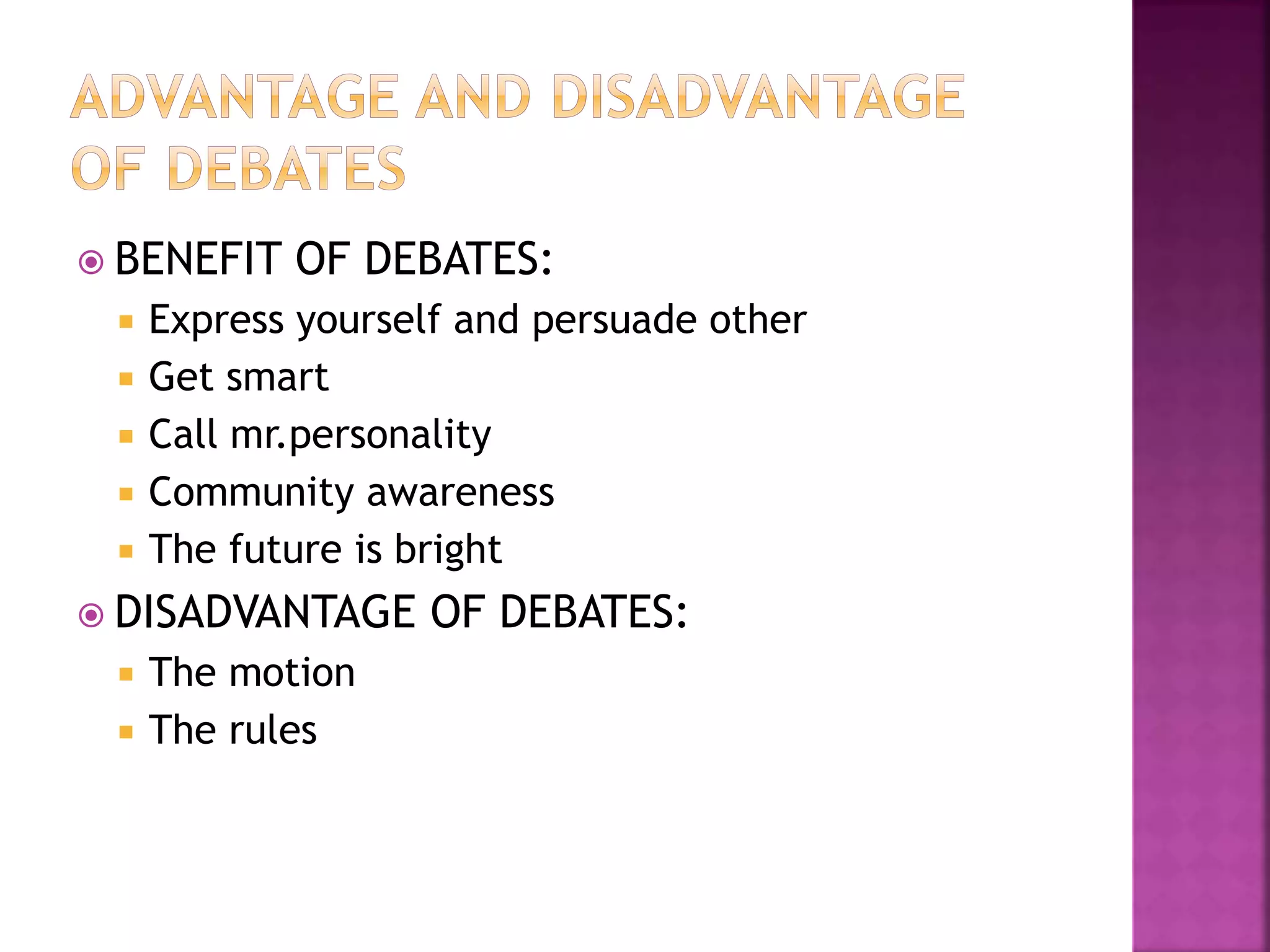 Short history about debate | PPTX