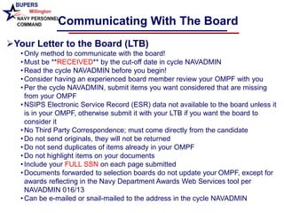 Selection Board Brief FY15-16 | PPTX