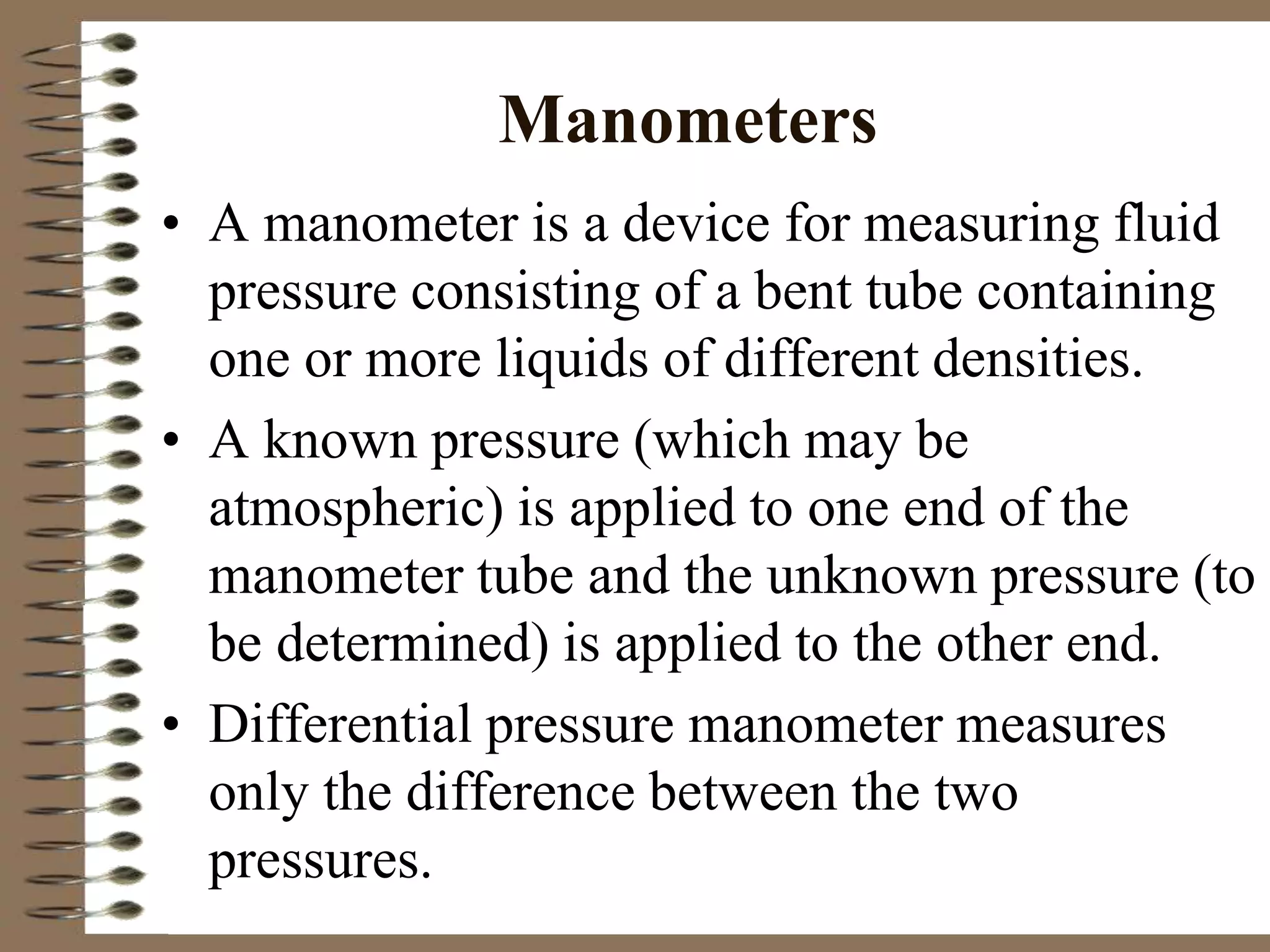 Enlarged leg manometer | PPTX