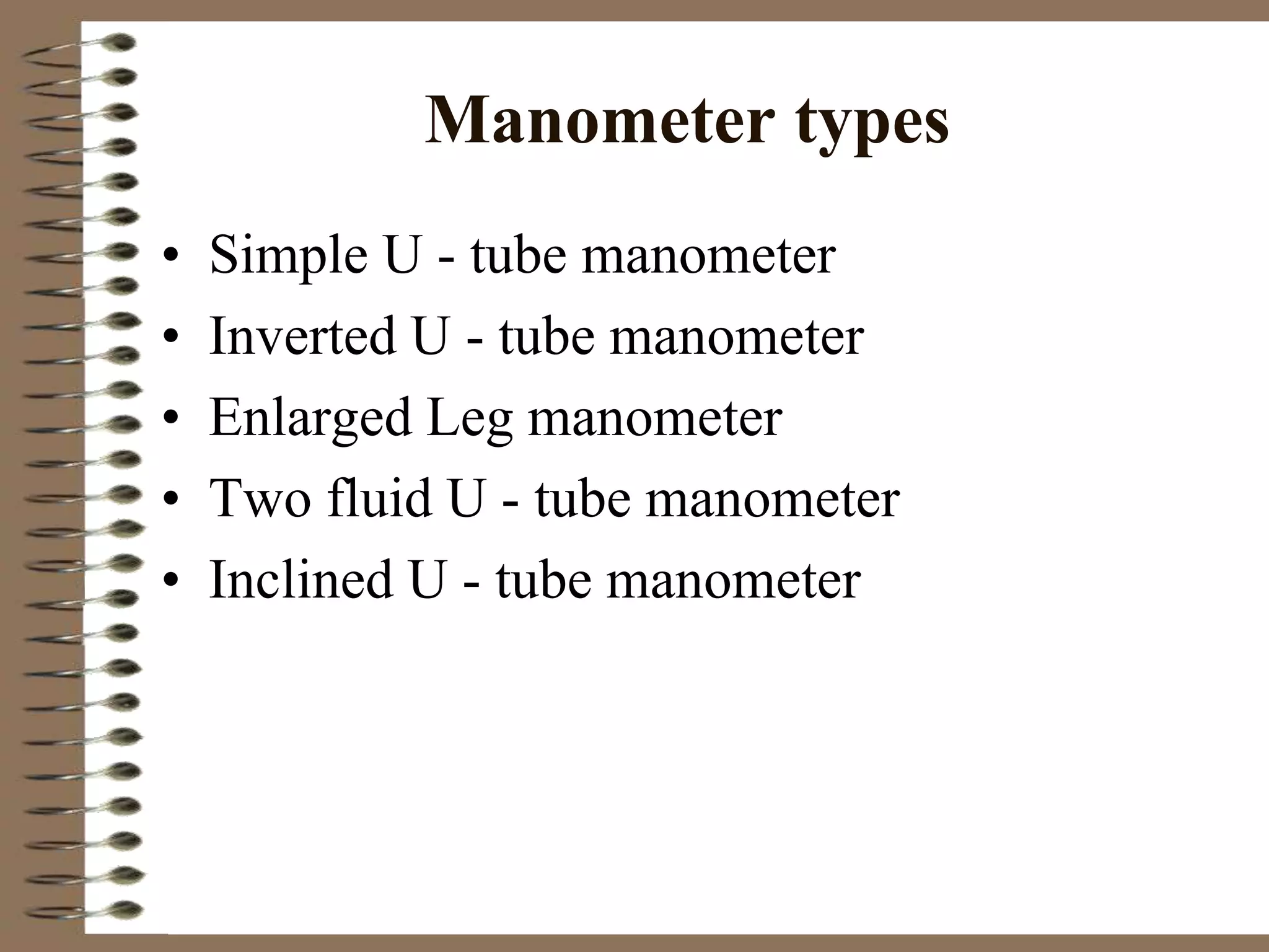 Enlarged leg manometer | PPTX