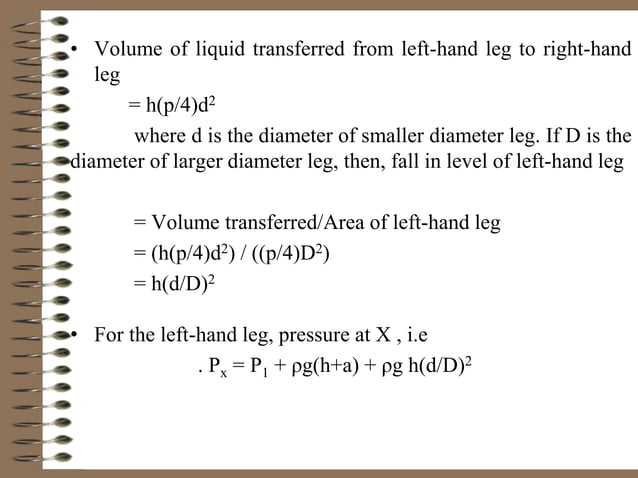 Enlarged leg manometer | PPTX | Physics | Science