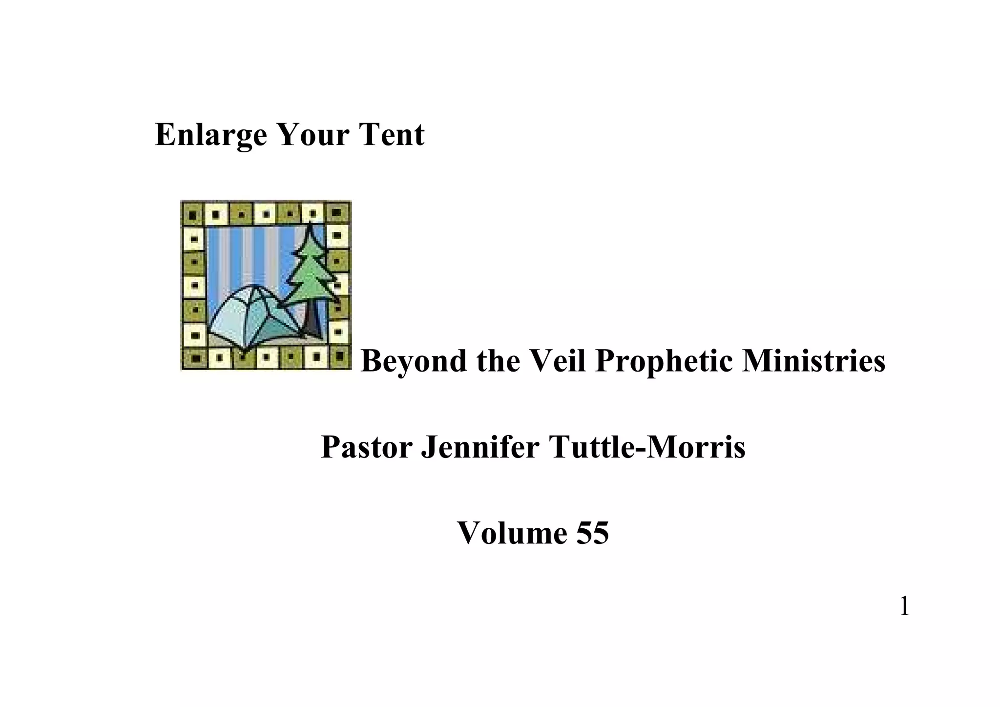 Enlarge Your Tent with Pastor Jennifer Tuttle-Morris | PDF