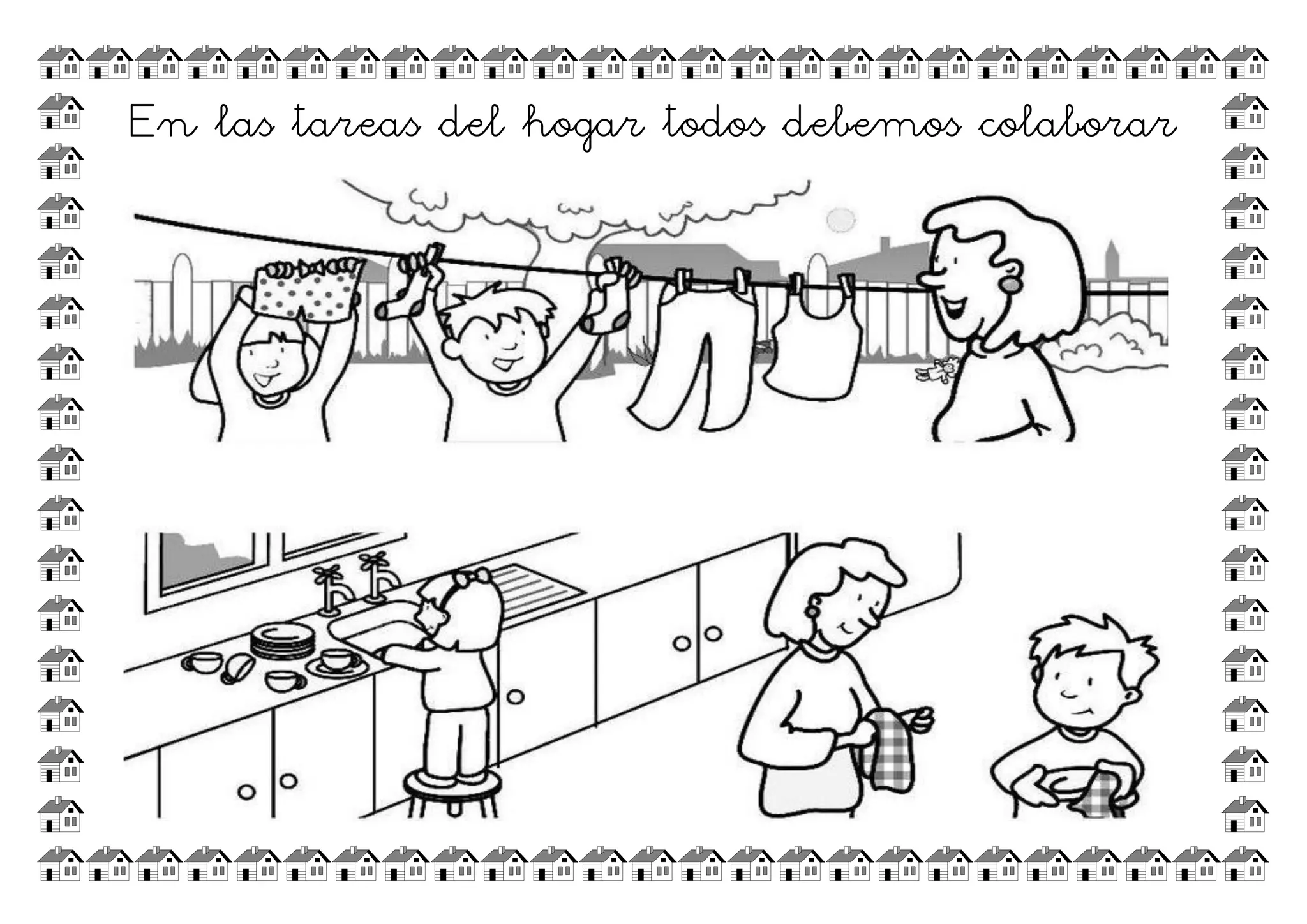 En las tareas del hogar todos debemos colaborar | PDF