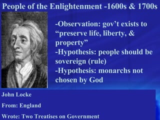 Enlightenment Philosophers | PPT