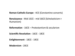 Enlightenment and Modernism (QUT) | PPTX