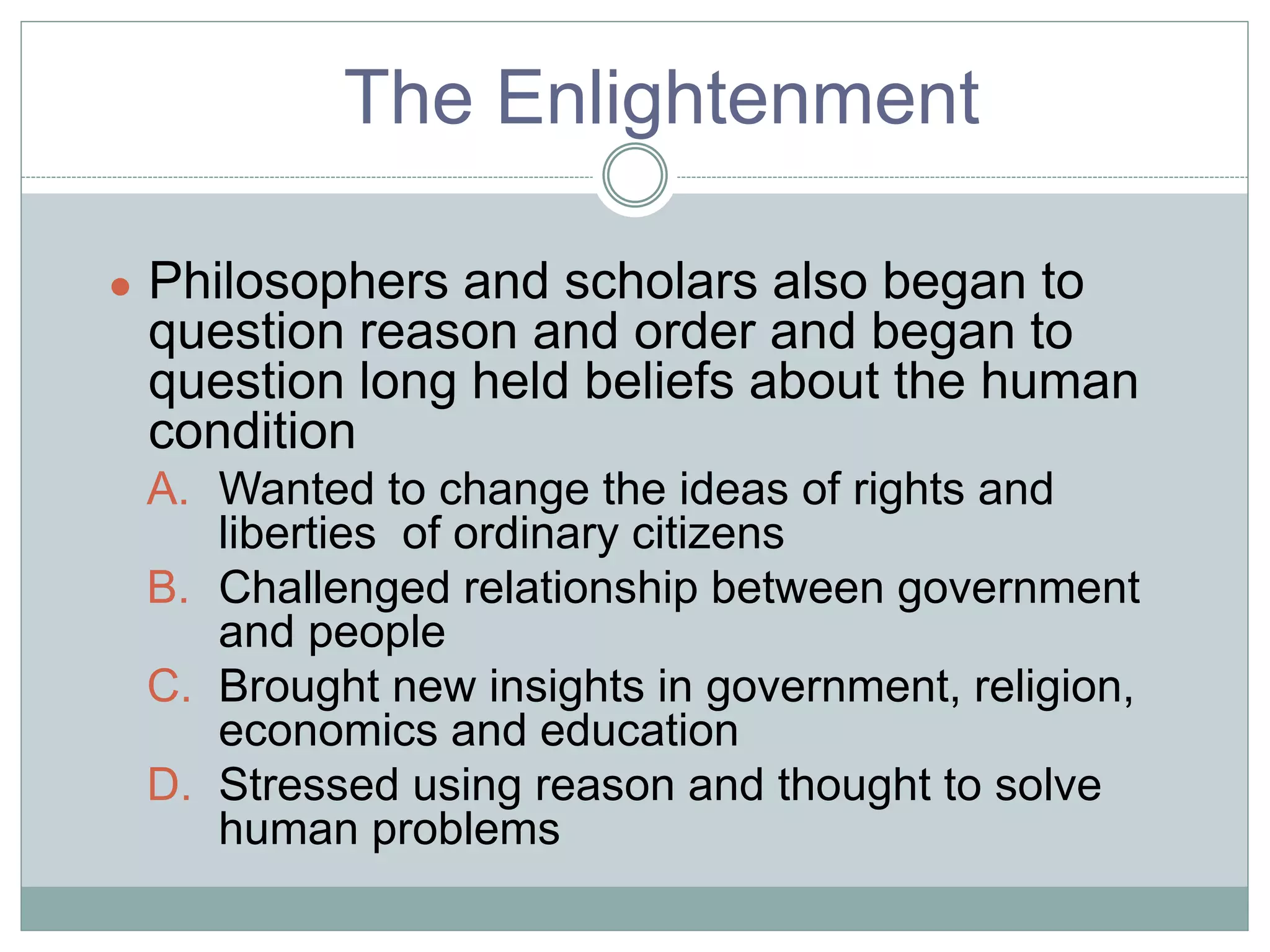 Enlightenment and scientific revolution short | PPTX
