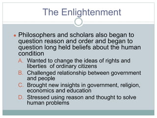 Enlightenment and scientific revolution short | PPTX | Christianity ...