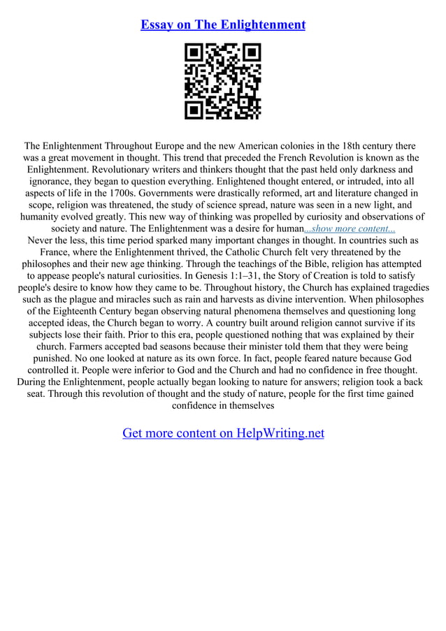 Enlightenment Essay | PDF
