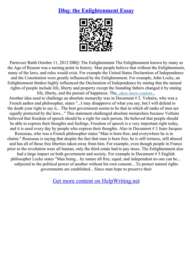 Enlightenment Essay | PDF