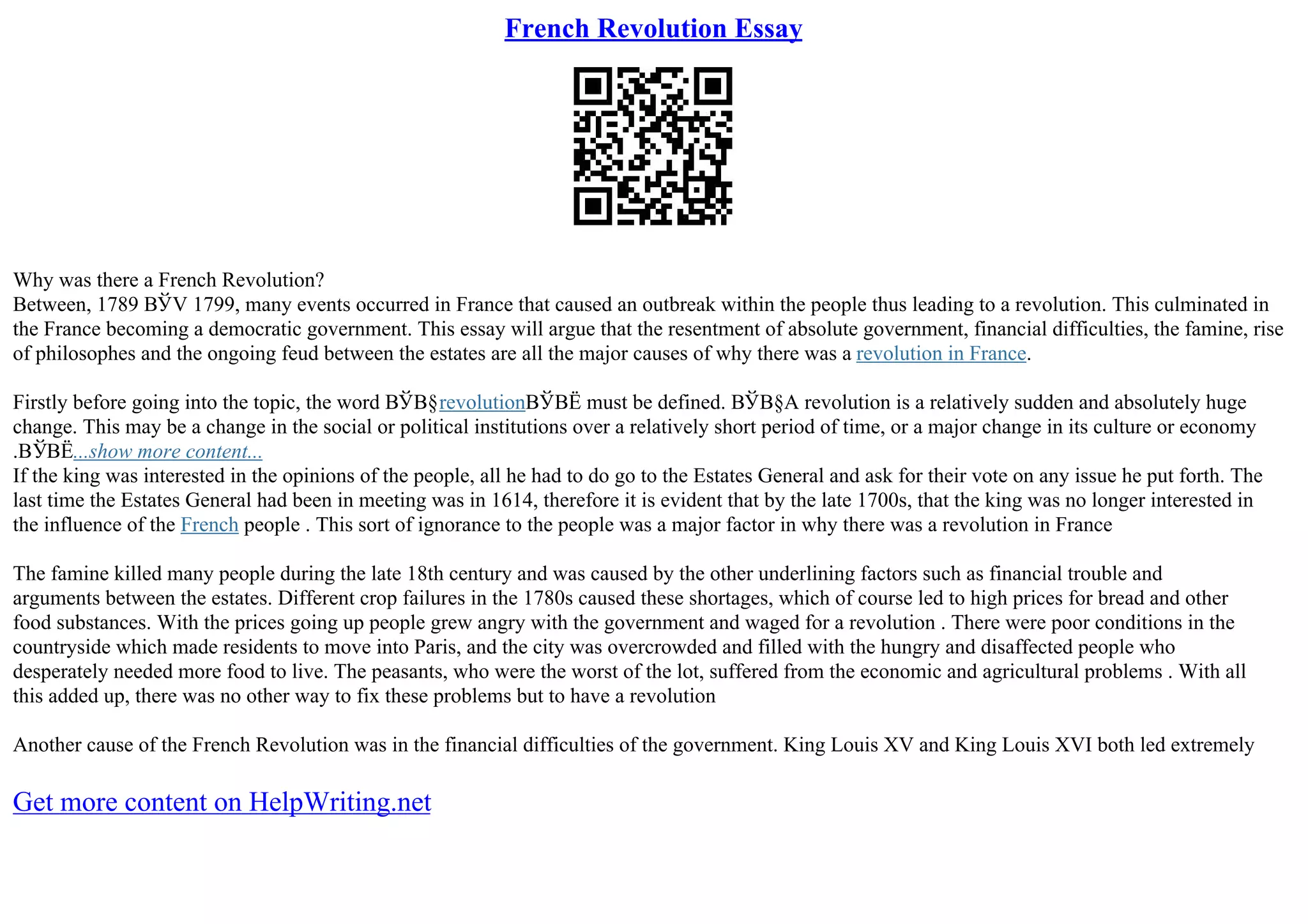 Enlightenment Influence On The French Revolution | PDF