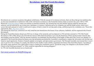 Enlightenment Influence On The French Revolution | PPT