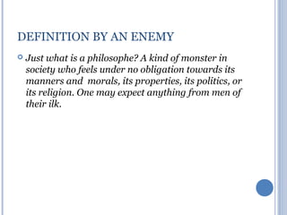 Philosophe Definition