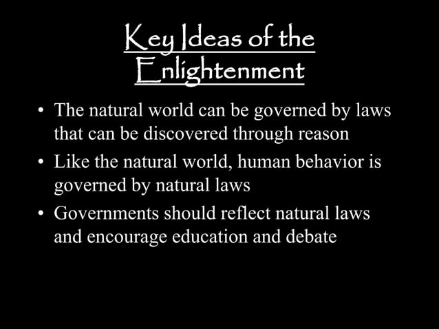 Enlightenment Thinkers and Ideas