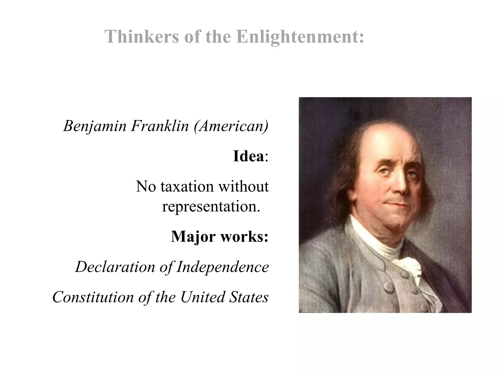 Enlightenment Thinkers Walkaround | PPT