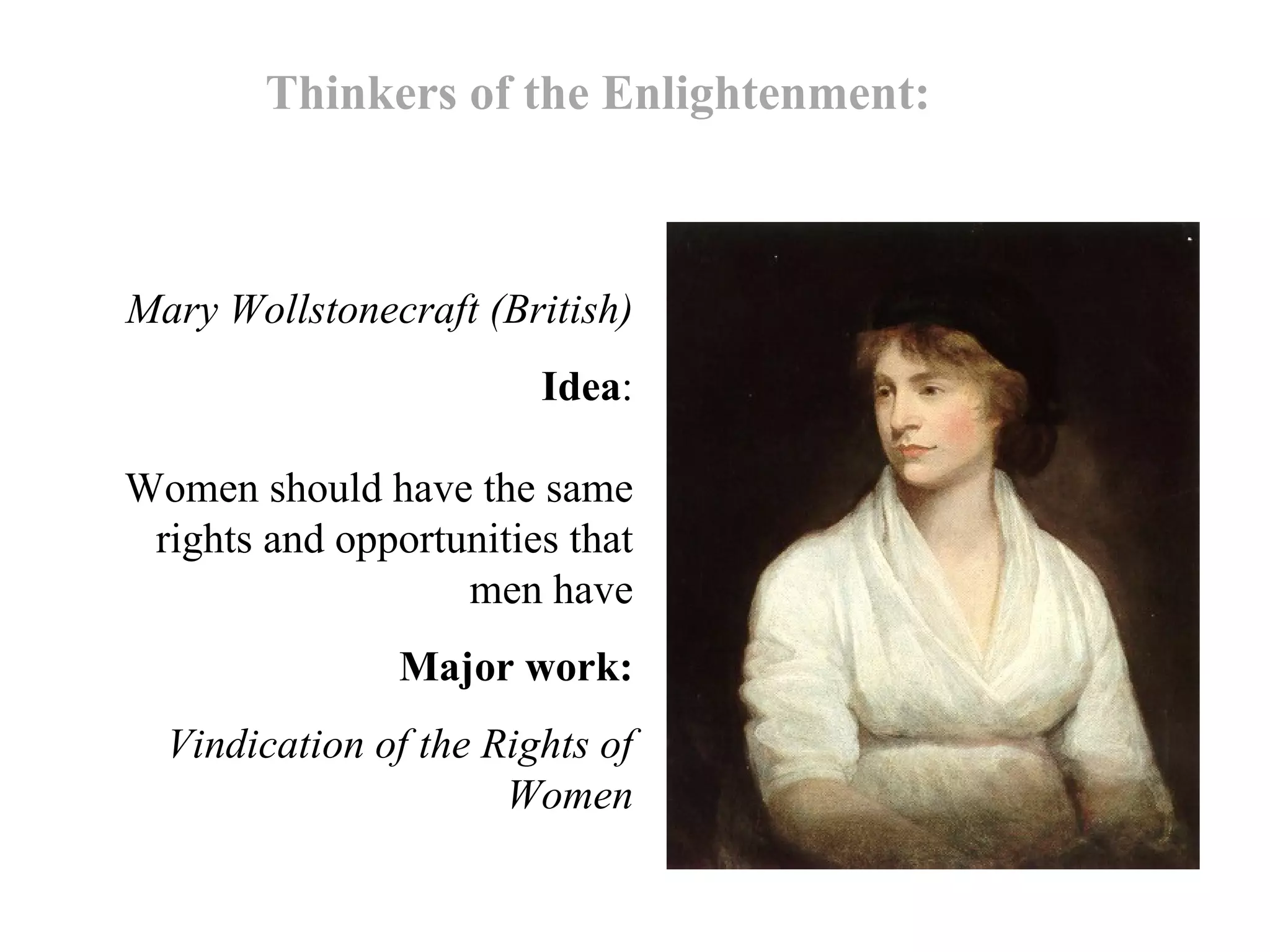 Enlightenment Thinkers Walkaround | PPT