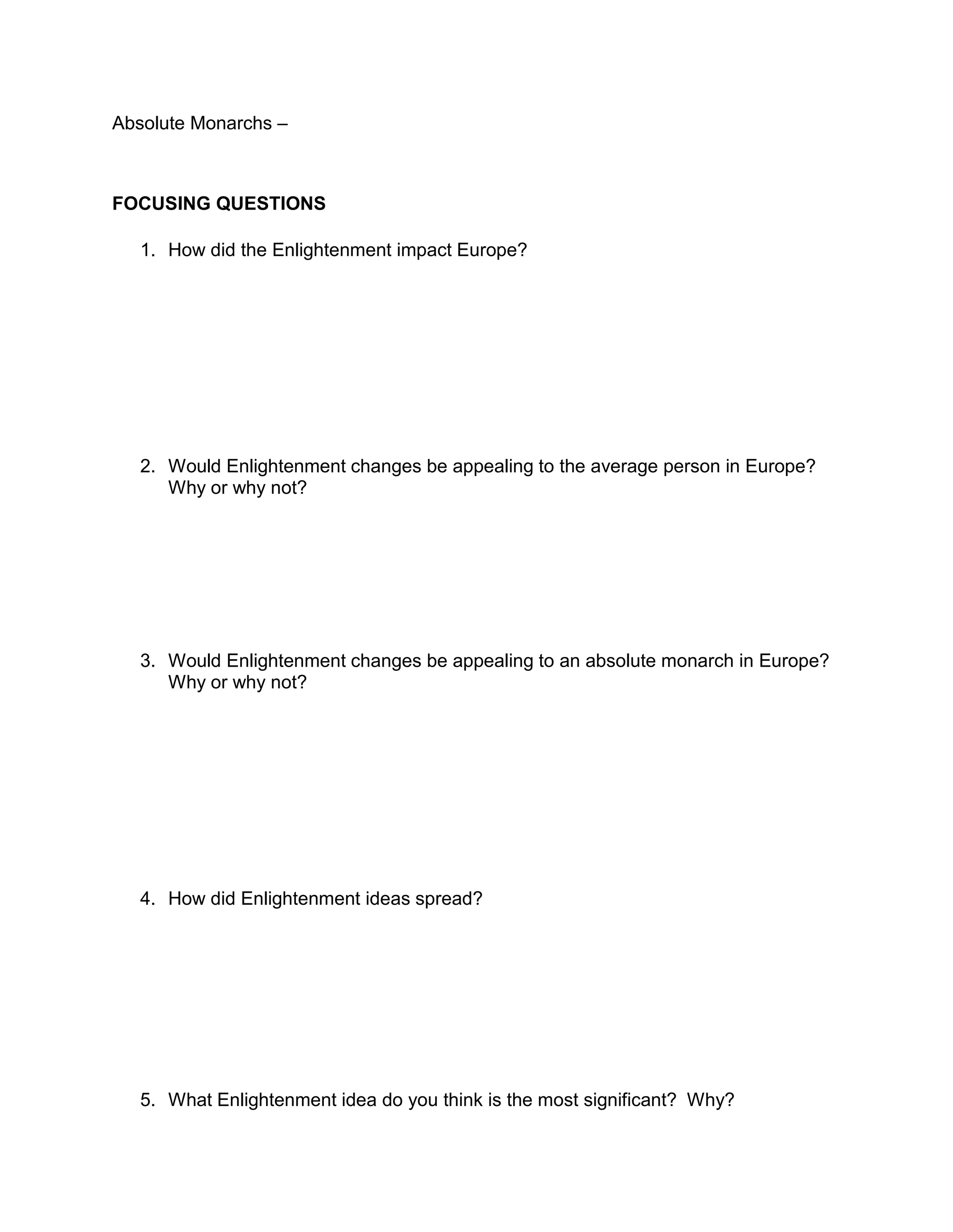 Enlightenment unit outline | DOCX