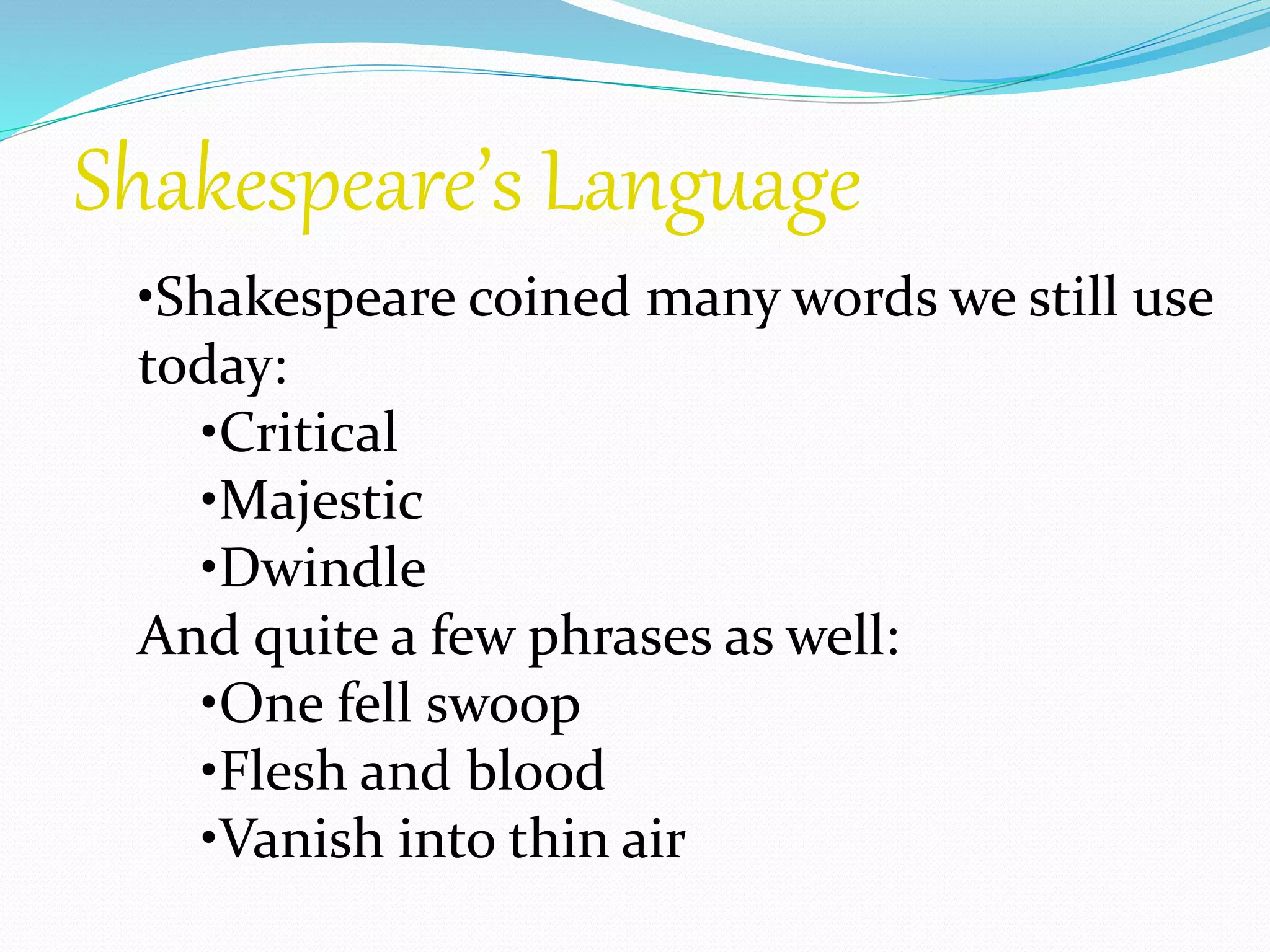 shakespeare plays | PPTX