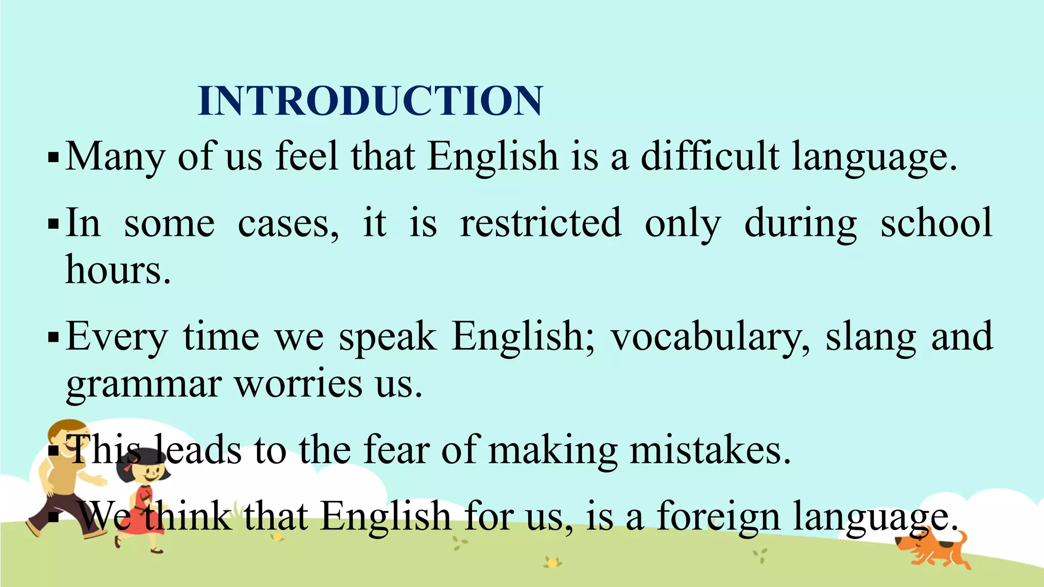 Enlish speaking issues | PDF