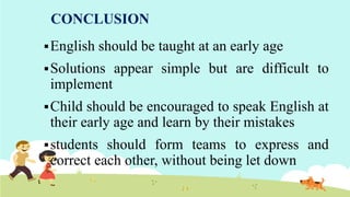 Enlish speaking issues | PDF