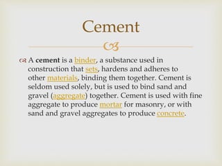 Enlist material of construction | PPTX