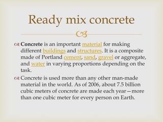 Enlist material of construction | PPTX