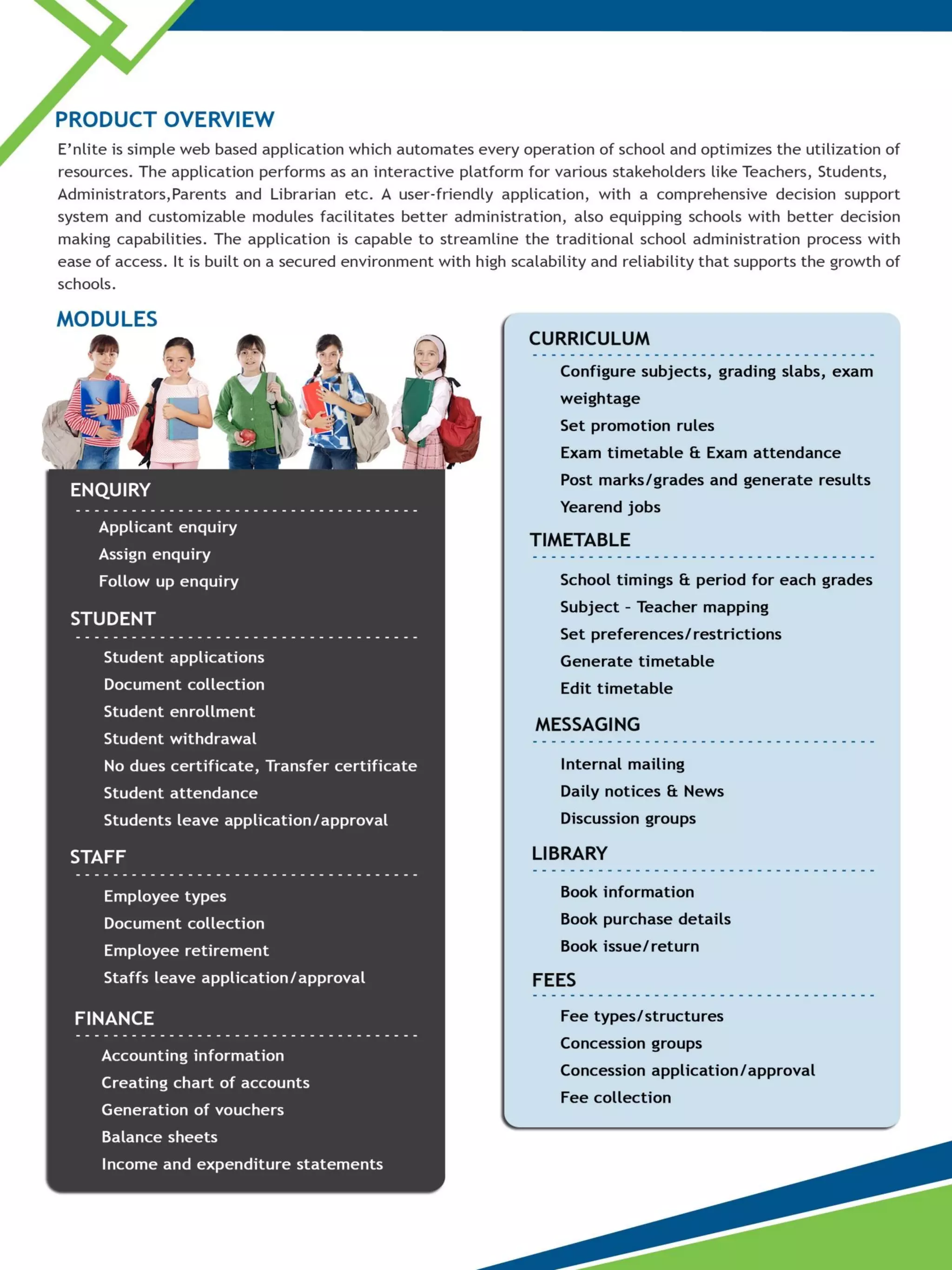 Enlite - School Management software | PDF