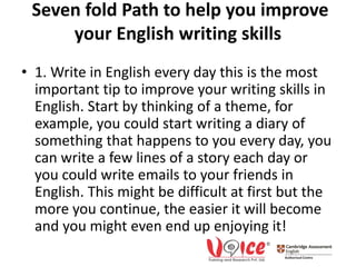 Enliven your english writing skills | PPTX