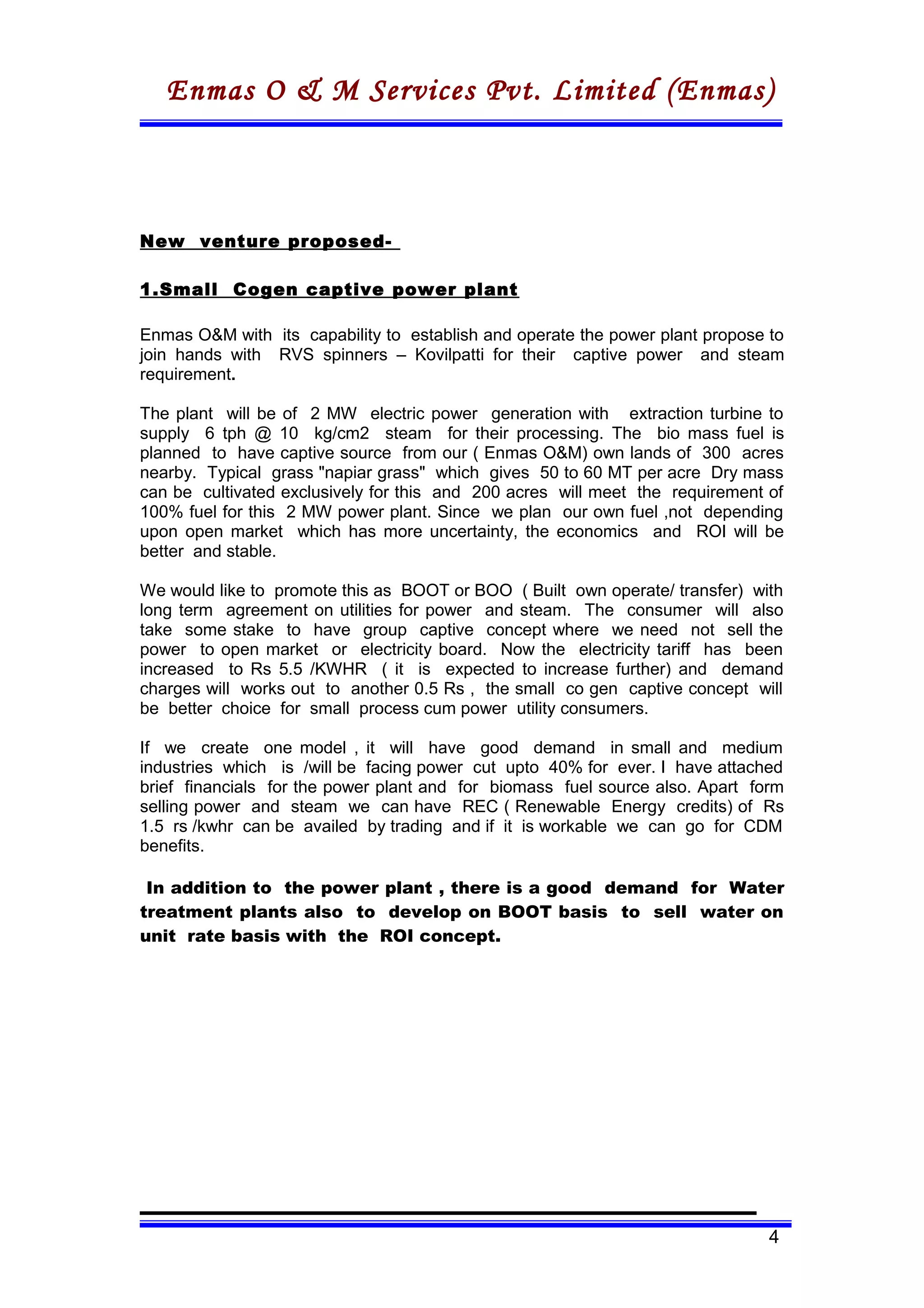 Enmas o&m key_points- kpe | DOC