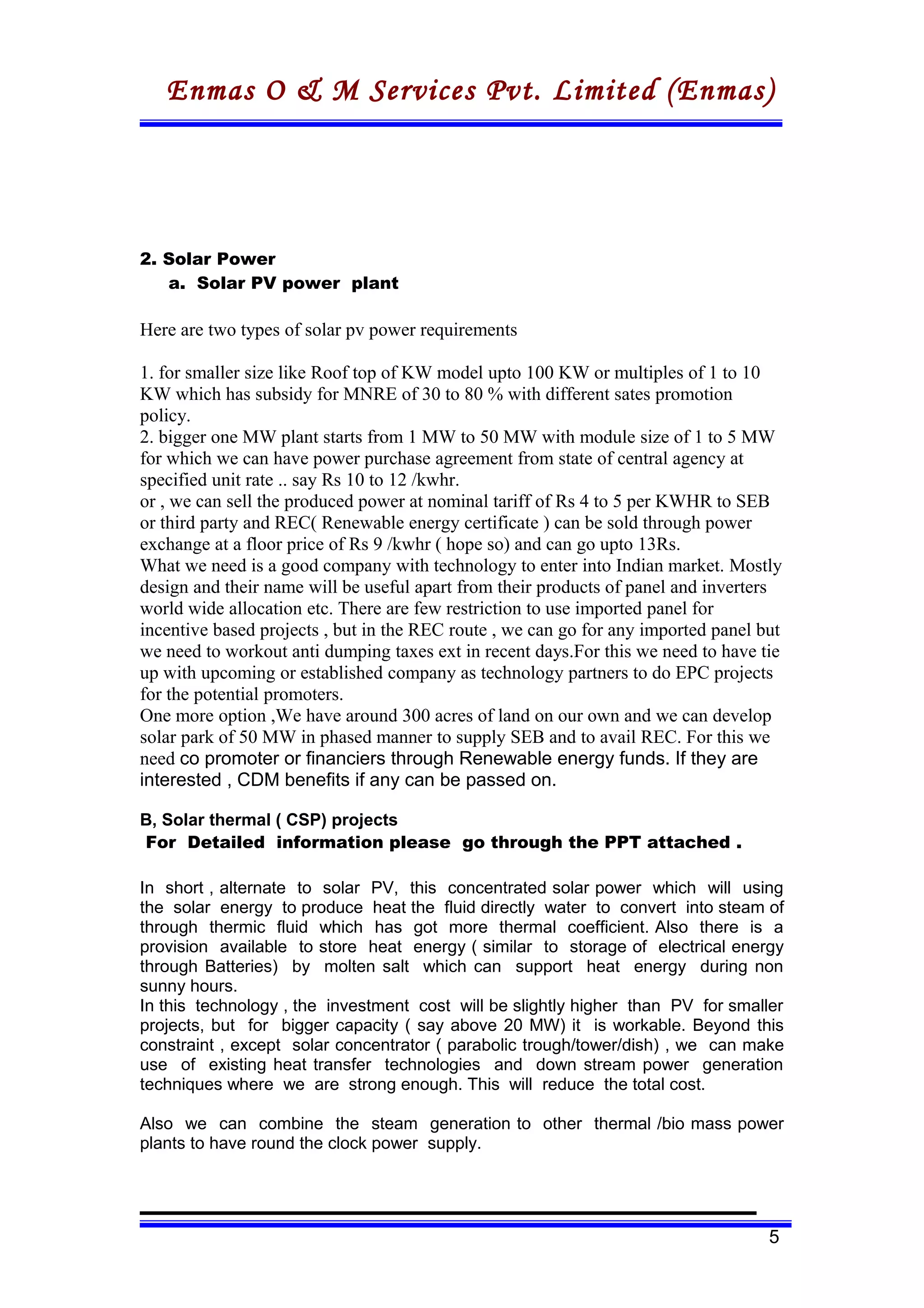Enmas o&m key_points- kpe | DOC