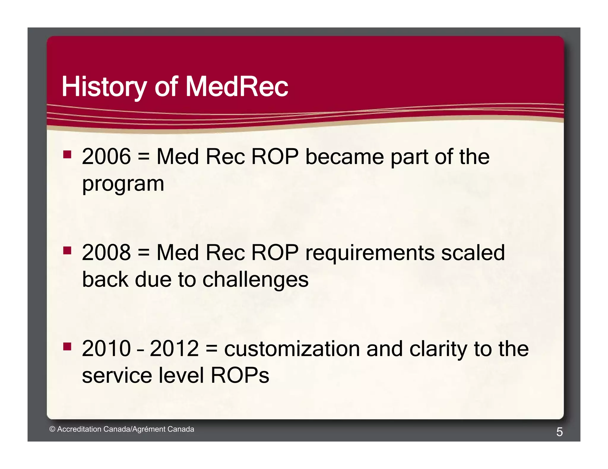 Medication Reconciliation Recent changes introduced by Accreditation Canada | PDF