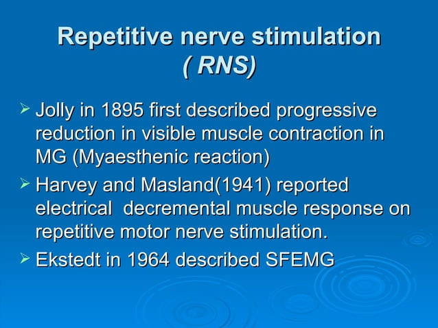repetitive nerve stimulation | PPT | Physical Therapy | Wellness