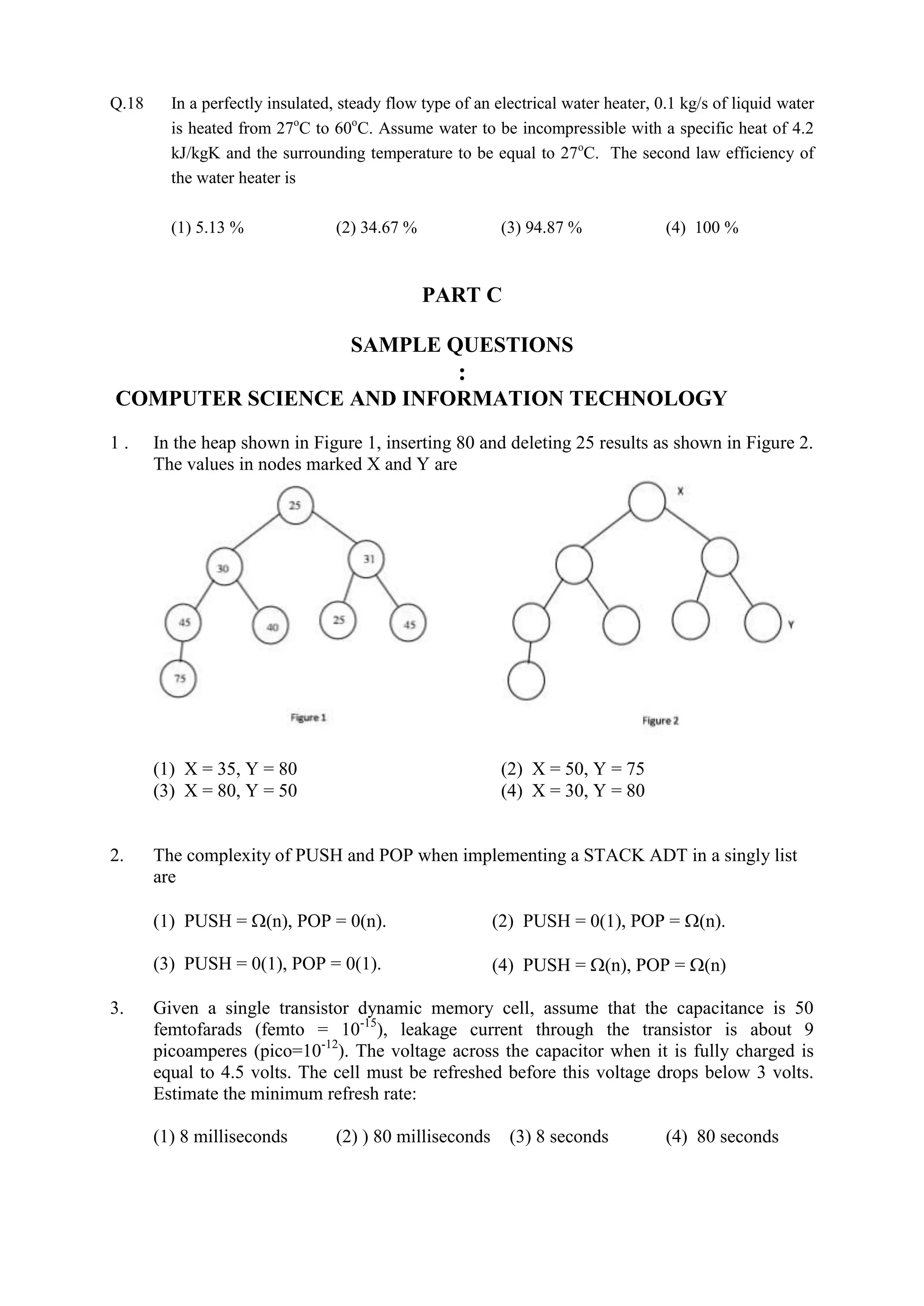 UGC NET Model questions Engineering science | PDF