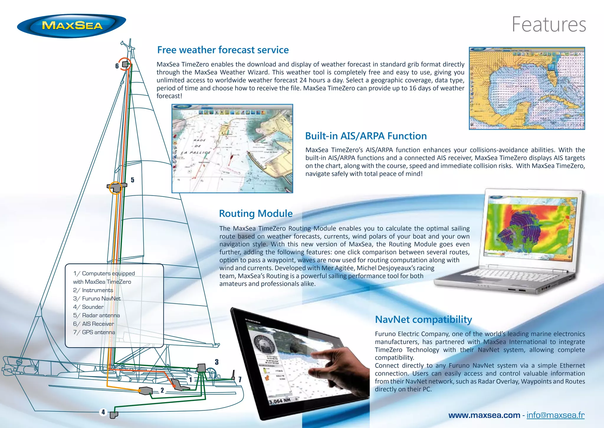 MaxSea TimeZero Sailing Range brochure in English | PDF