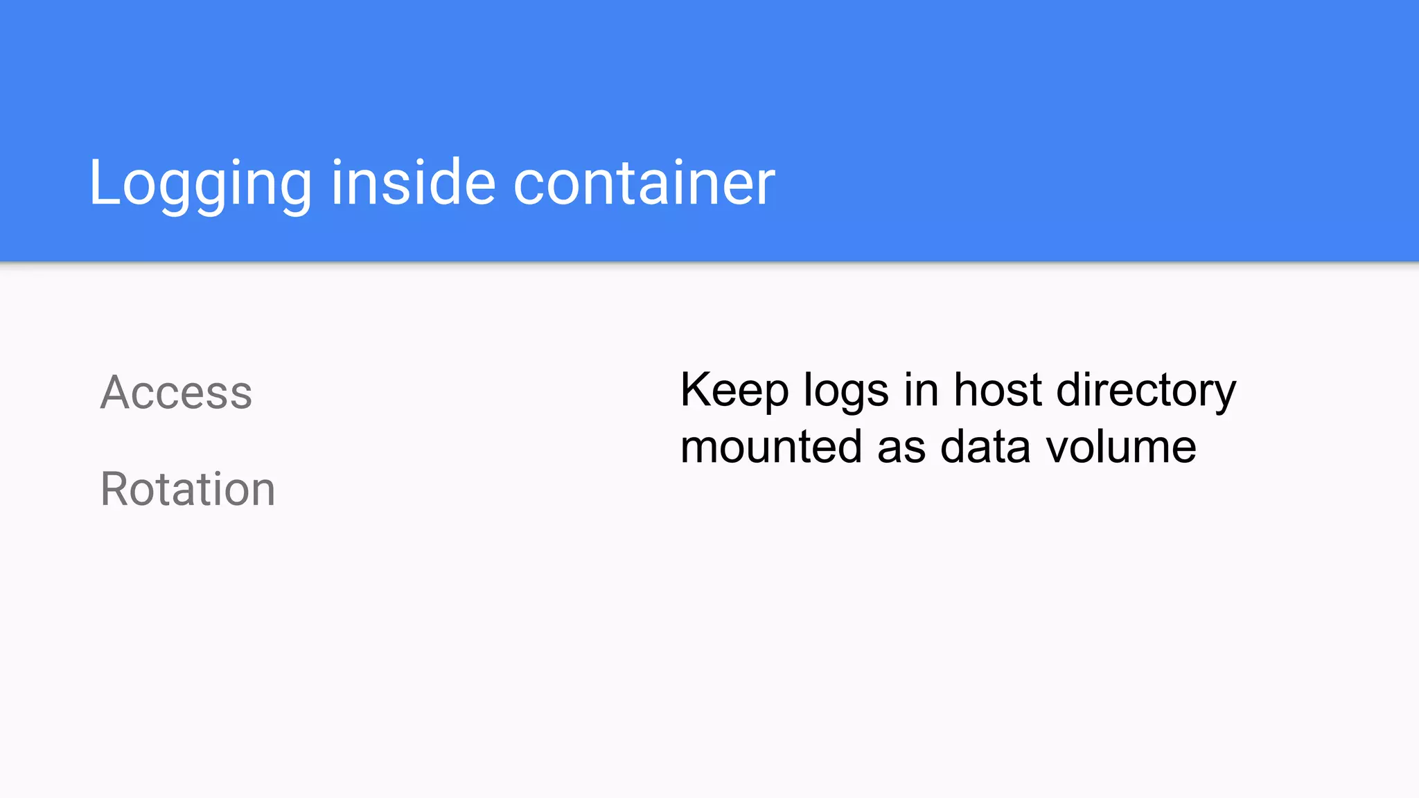 Logging in Docker | PPT