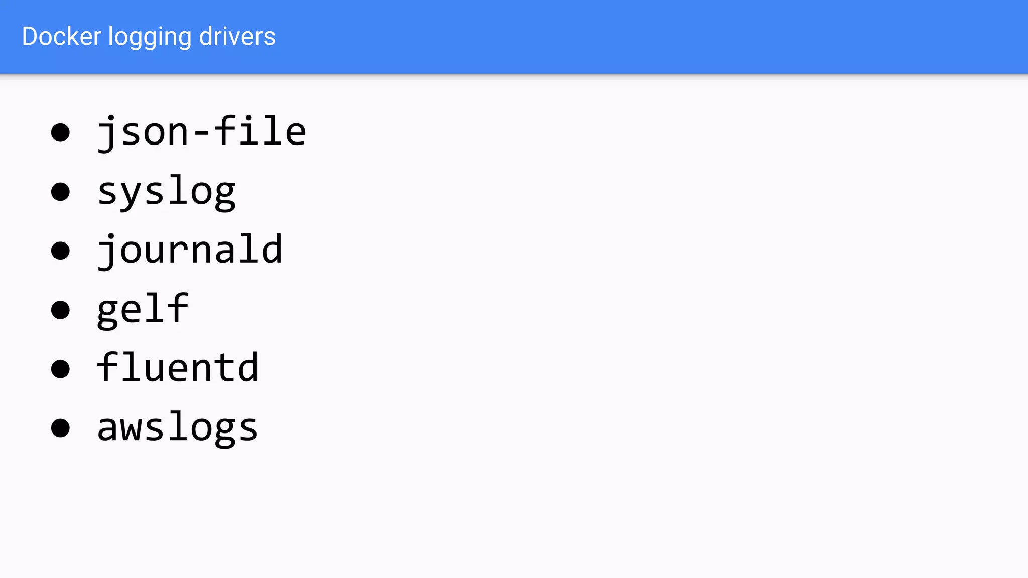 Logging in Docker | PPT