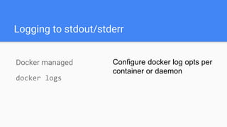Logging in Docker | PPT