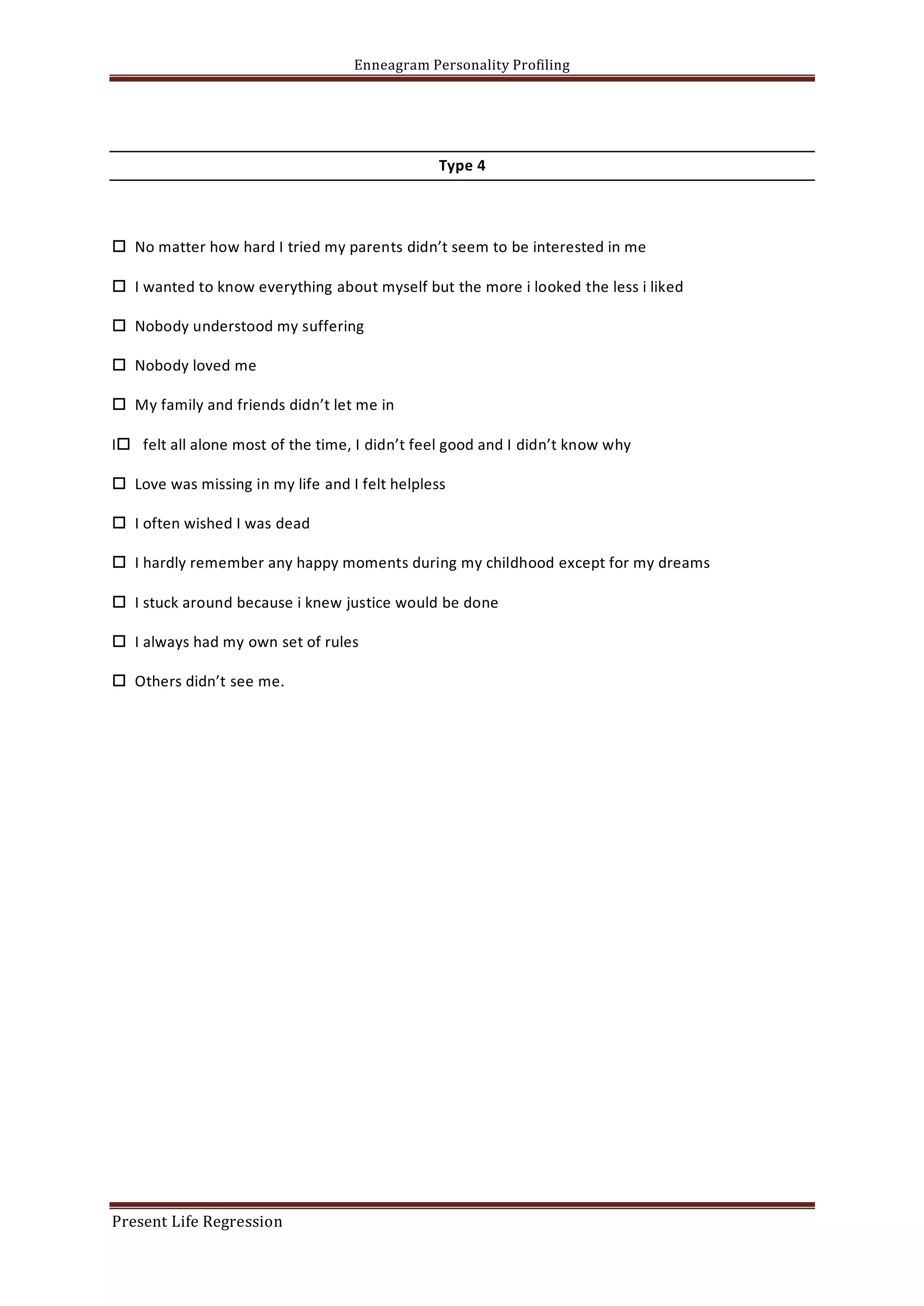 Enneagram Personality Test | PDF