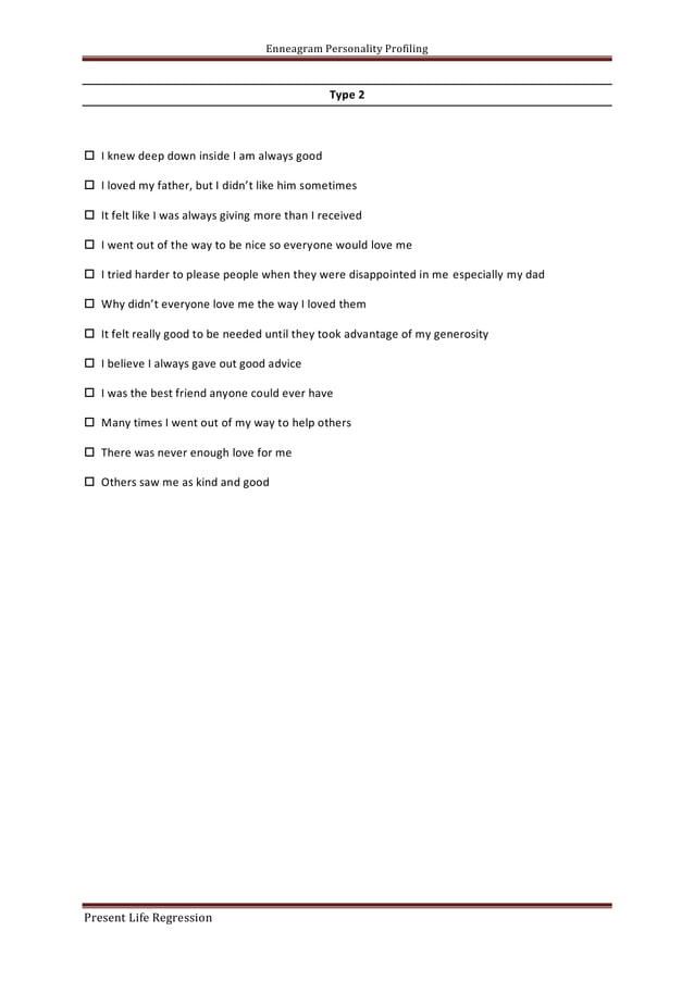 Enneagram Personality Test | PDF