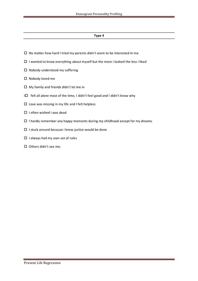 Enneagram Personality Test | PDF