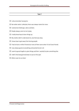 Enneagram Personality Test | PDF