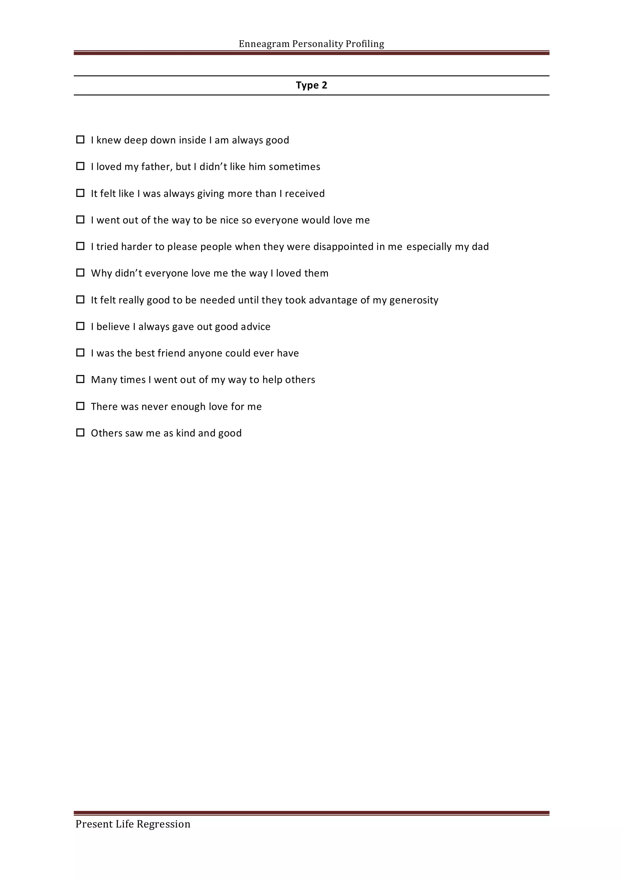 Enneagram personality test | PDF