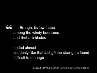 Bringing it All Back Home - with Seamus Heaney | PPT