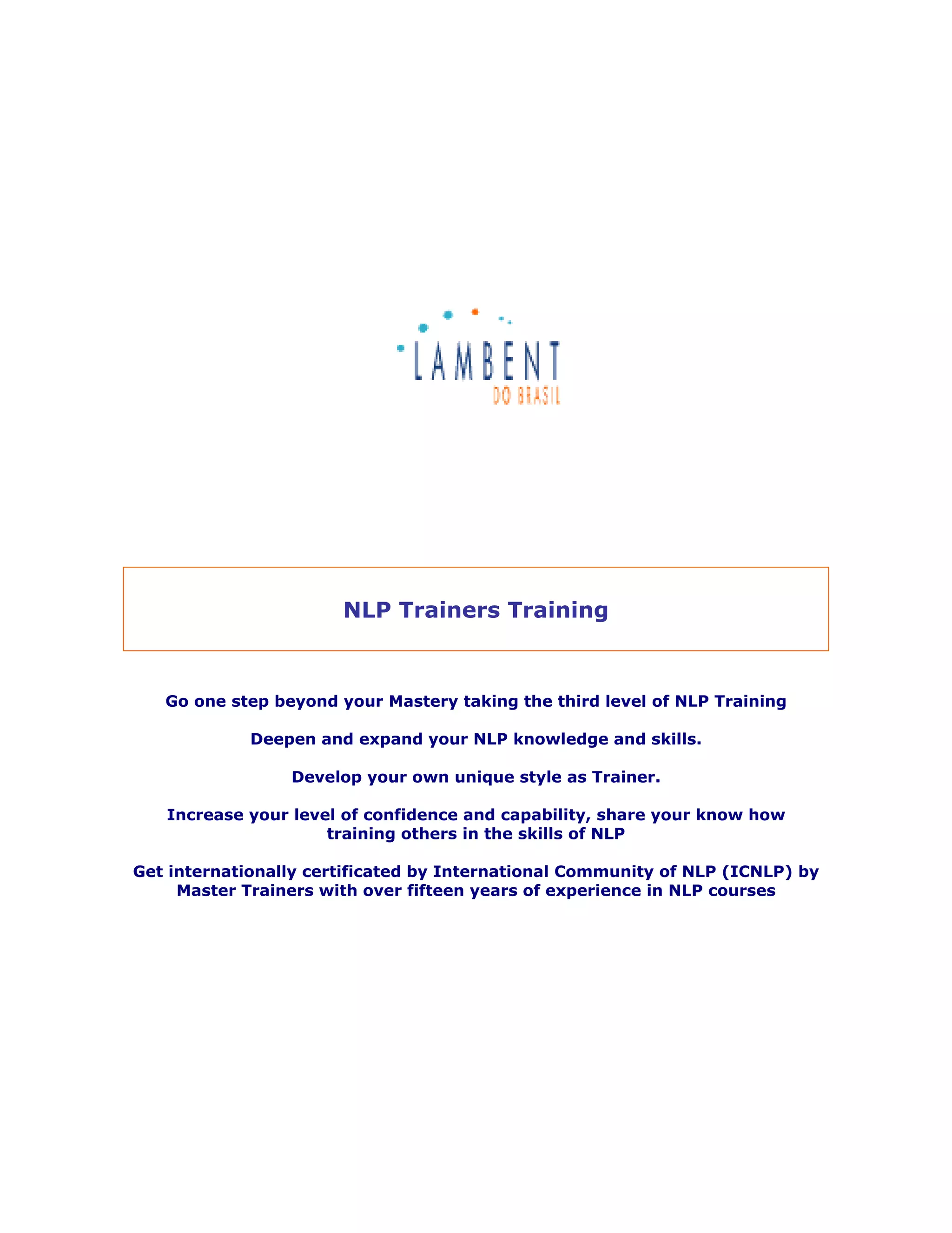 En nlp trainers_training | PDF