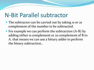 Parallel Adder and Subtractor | PPTX